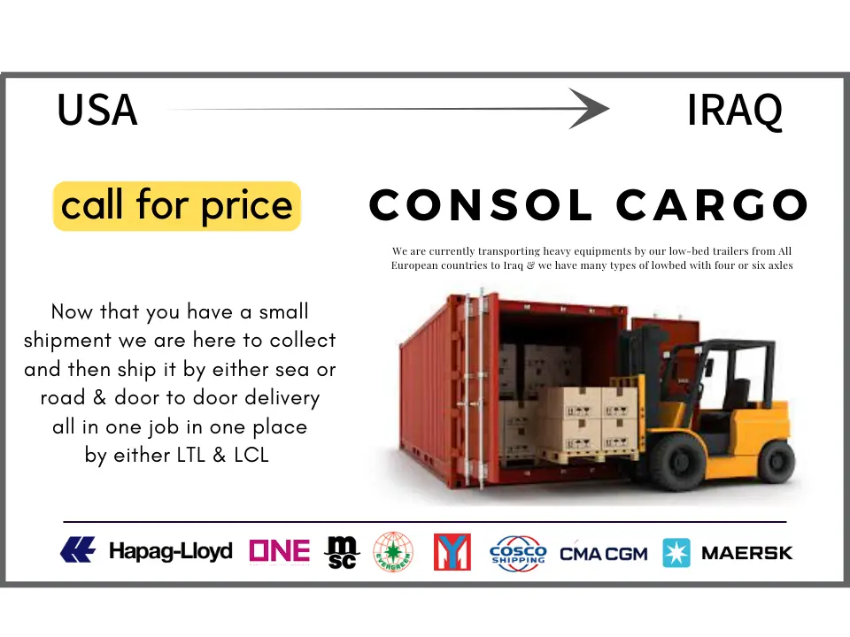 Consolidation Cargo from USA to Iraq - Silkroad Logistics