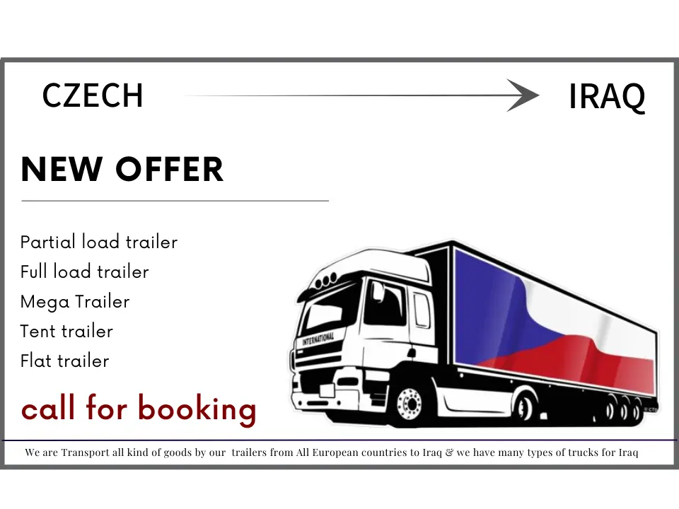 Land Freight from Czech to Iraq - Silkroad Logistics